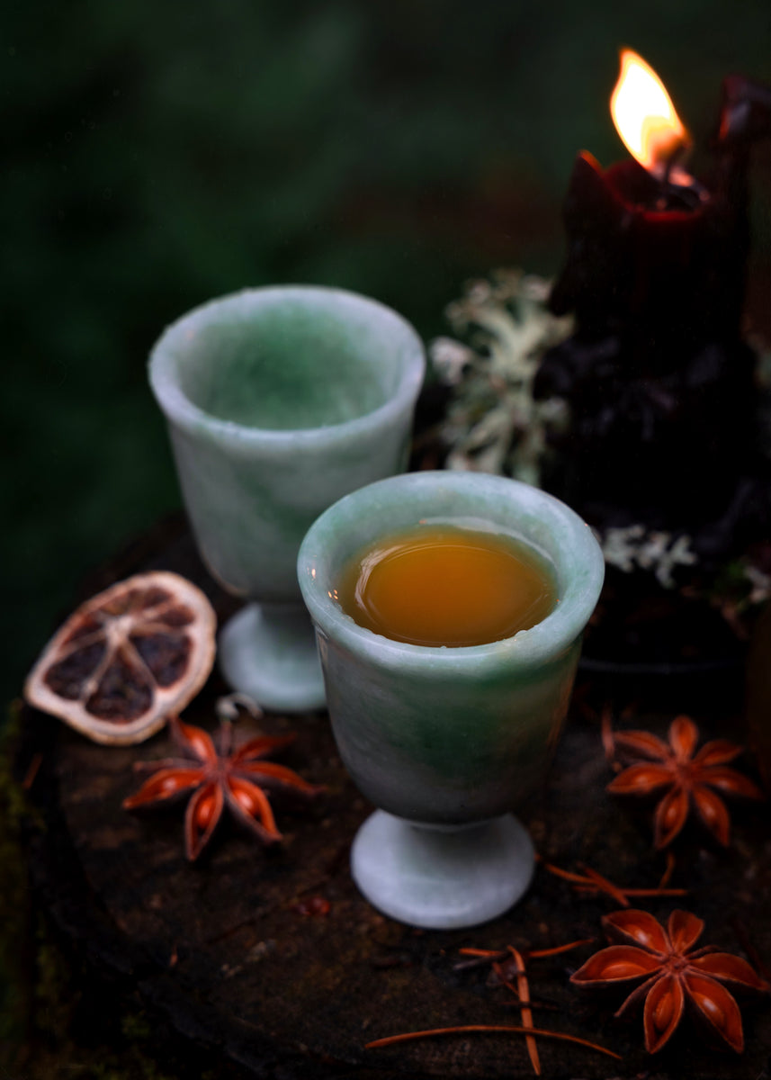 Absinthe Goblet • Moss Jadeite – Midgaarb